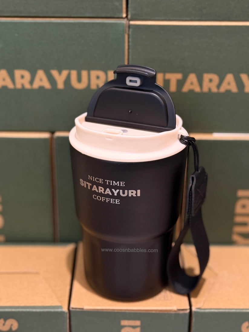 Sitarayuri Coffee Mug | Spill-Free (360 ml) – Coos N Babbles